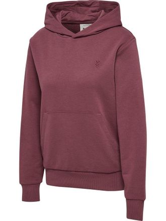Hummel Hoodie Weich und Warm mit dezentem Logo f&uuml;r Damen (1-tlg) Baumwolle Normal Fit Rundhals Langarm Einfarbig atmungsaktiv