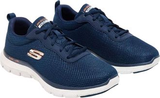 Skechers Burns Agoura Sneaker f&uuml;r Herren, Trubuck-Kunstleder (Marine/Orange)