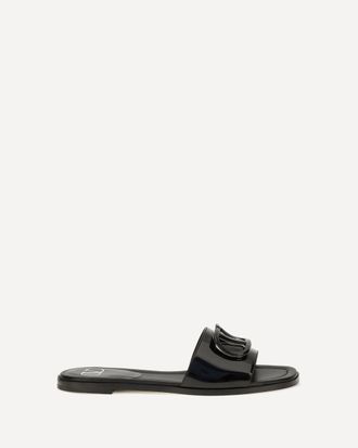 Valentino Garavani VLogo patent leather Slide Sandals Female 38.5
