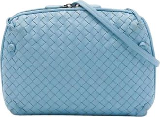 Bottega Veneta Sac bandouli&egrave;re en cuir pr&eacute;-aim&eacute; - Femme - Pre-owned - Bleu - Taille: ONE Size