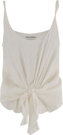 J.W.Anderson Femme, Tops, Blanc, Taille: 34 FR D&eacute;bardeur en Soie avec &agrave; la Taille