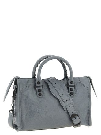 Balenciaga Lambskin Leather Shoulder Bag - Grey