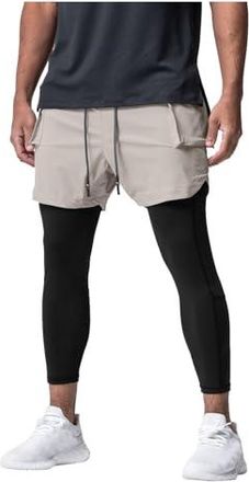 Generic Pantalon en Lin Noir Homme Habill&eacute; Pince Coupe D&eacute;contract&eacute;e Training Marche Polyester 48 Bouffant Handball Transformable Wax Fermeture Chaussure XL W3