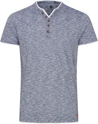 Solid SDDigos Homme T-Shirt &agrave; Manches Courtes avec col Tunisien Double-Layer Look 100% Coton Regular Fit, Taille:2XL, Couleur:Insignia Blue (1991)