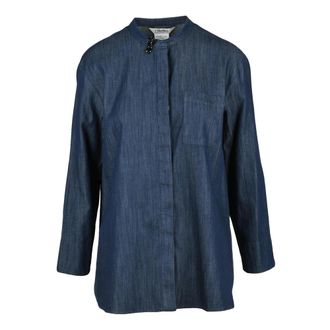 Max Mara Damen, Blusen & Hemden, Blau, 2XSGröße