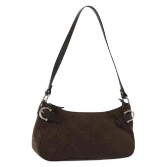 Ferragamo Pre-owned Daim sacs-main - Femme - Pre-owned - Brun - Taille: ONE Size