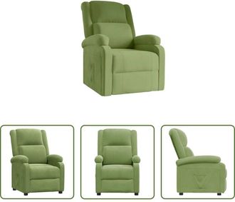 vidaXL Sitzsessel - Relaxsessel Hellgr&uuml;n Samt