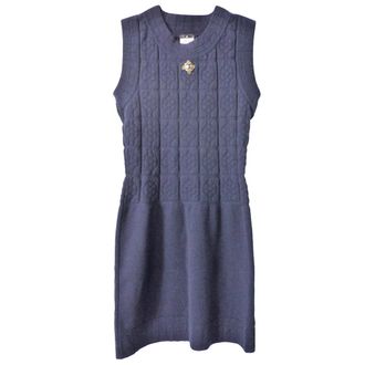 Chanel Paris Shanghai navy Camellia dress Size 36