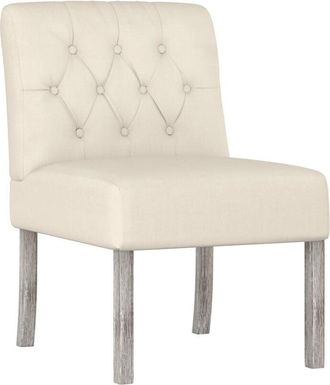 vidaXL Sessel ohne Armlehne Leinen mit Knopfheftung Vidaxl