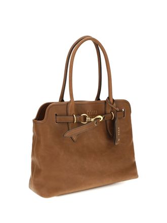 Miu Miu Womens Shoulder Bag Oak Calf Leather
