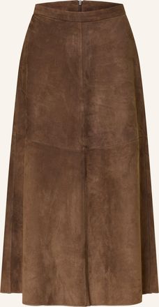 Max Mara Lederrock Cipria braun