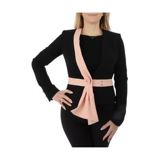 Elisabetta Franchi Damen, Jacken, Schwarzk, 2XSGr&ouml;&szlig;e