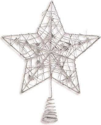 Riffelmacher & Weinberger Riffelmacher Christbaumspitze Draht Stern 24cm 17841 - Silber - Wundersch&ouml;ne Weihnachtsbaumspitze aus glitzernden Draht