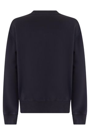 HUGO BOSS Mens Cotton Sweatshirt With Embroidered Logo Black Sweatshirts Sweater