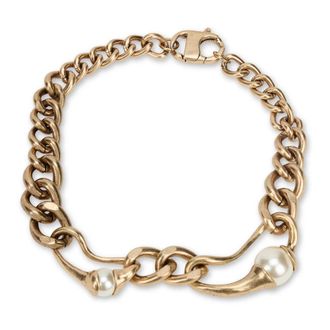 Max Mara Collier ras du cou en cha&icirc;ne m&eacute;tallique - Femme - Accessoires - Jaune - Taille: ONE Size
