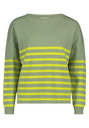 Cartoon Strickpullover Damen mit U-Boot-Ausschnitt (1-tlg)
