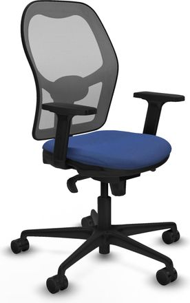 Piqueras y Crespo Schreibtischstuhl aus Stoff mit 2D-Armlehnen, h&ouml;henverstellbare Lendenwirbelst&uuml;tze. Ausgestattet mit 5 Positionen und injiziertem Schaumstoff. 65 mm N
