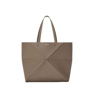 Loewe Grand Puzzle Fold tote horizontal en cuir de veau grain&eacute; souple