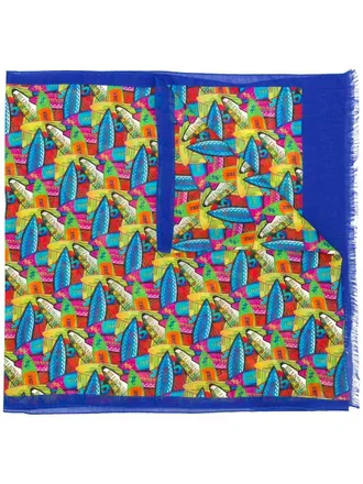 Billionaire Boys Club Womens Surf Board Print Scarf Ss20 M