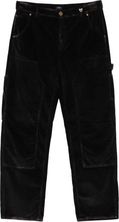 Pinko pantalon cargo en velours côtelé - Noir