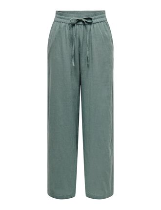 Only Damen Onltizana Cotton Loose Pants WVN Noos Basic Hose Mit Elastischem Bund Und Seitentaschen, Balsam Green, X-Small