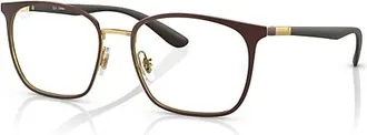 Ray-Ban Rb6486 Optics Braun Fassung Klar Glas Polarisiert 52-17