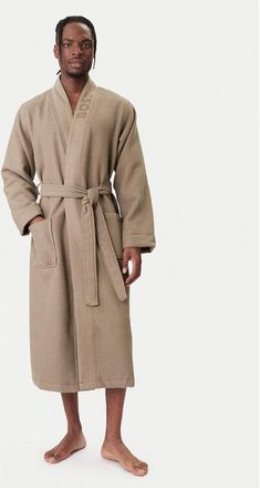 HUGO BOSS Bademantel Waffle Kimono 50469787 Braun