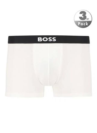 HUGO BOSS Herren Trunks wei&szlig; Baumwolle unifarben