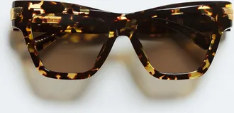 Bottega Veneta Lunettes de soleil oeil-de-chat Mitre - Marron - Unisex - Unisex