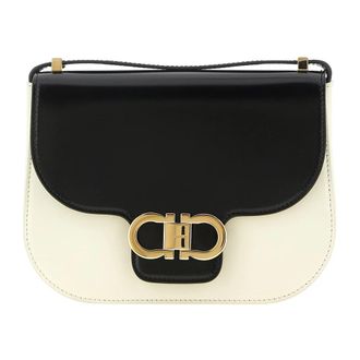 Ferragamo Double Gancini North-South Umh&auml;ngetasche (Xs) - - Bags - Damen - Schwarzk - ONE SIZE