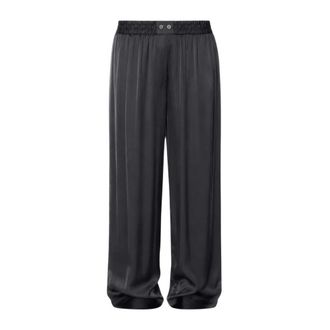 Zadig&Voltaire Satin Wide Hosen - - Trousers - Damen - Schwarzk - S