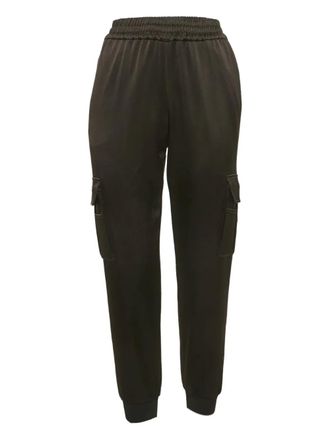 Alice & Olivia pantalon cargo en satin (2024) - Noir