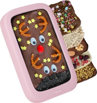 STONELINE Antihaft Beschichtete Schokoladenform Tief 22,5x14 cm mit K&uuml;hlung zum Schokolade Selber Machen, BPA frei, Dubai Schokolade Form f&uuml;r DIY Schokolade Geb