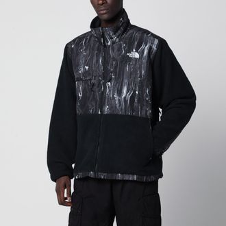 The North Face Schwarze bedruckte Retro Denali Fleecejacke