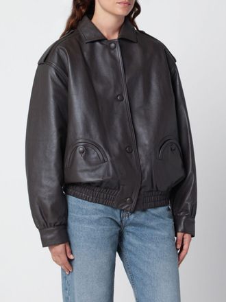 Blaz&eacute; Milano Bomber coupe d&eacute;contract&eacute;e en cuir avec &eacute;paulettes