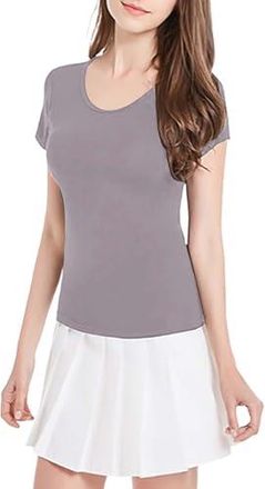 Generic Hauts pour femme avec soutien-gorge int&eacute;gr&eacute;, grande taille, soutien-gorge &eacute;tag&egrave;re, t-shirts, yoga, gym, sport, sous-v&ecirc;tements, d&eacute;t&eacute;, d&eacute;contract&eacute;, conf