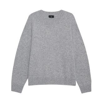 Anine Bing Femme, Pulls, Gris, Taille: 38 FR Pull Lee Ras du Cou Gris Chin&eacute; Heather
