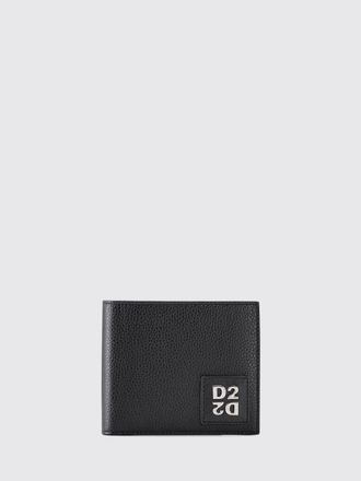Dsquared2 Portefeuille bifold en cuir avec logo imprim&eacute; contrastant