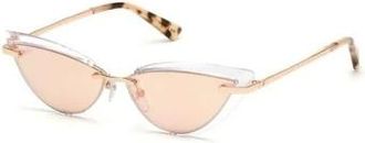 Web Eyewear Femme, Accessoires, Blanc, Taille: ONE Size Lunettes de soleil aviateur &agrave; monture m&eacute;tallique