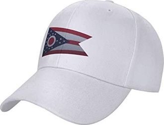 Generic Casquette Trucker Effet Tricot du Drapeau De LOhio Chapeau De Papa Mode,Anti Soleil Casquette De Camionneur pour Homme Femme Randonn&eacute;e