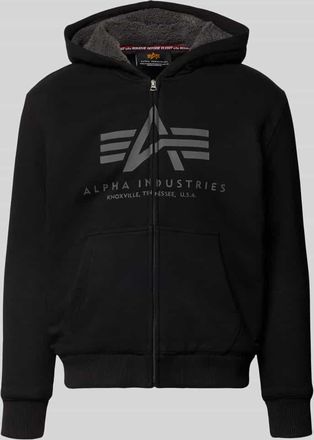 Alpha Industries Regular Fit Sweatjacke aus reiner Baumwolle