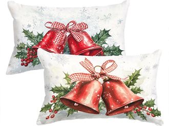 Generic Kissenbezug Rotwein Kissenbezug 40x80cm Weihnachten Kissenbez&uuml;ge Zierkissen Leinen Beidseitig Bedruckt Herbstdeko Kissenh&uuml;lle Pflegeleicht f&uuml;r Wohnzim