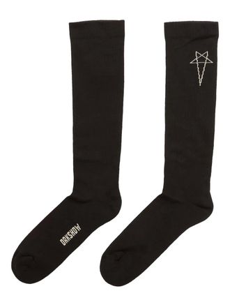 Rick Owens chaussettes &agrave; &eacute;toiles brod&eacute;es - Noir