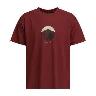 Montbell Grafik-T-Shirt mit Berglandschaft - - Tops - Herren - Rot - M
