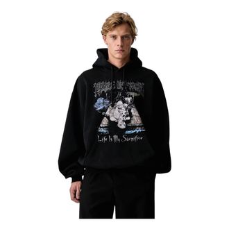 VETEMENTS Sweat &agrave; capuche Cof Sacrifice - Homme - Sweatshirts et sweats &agrave; capuche - Noir - Taille: XL
