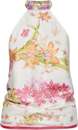 Ferragamo Femme, Tops, Rose, Taille: ONE Size Top en Soie Dos Nu