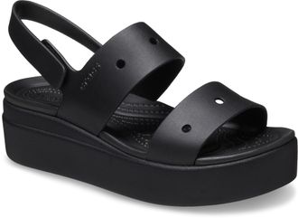 Crocs Plateausandale CROCS Brooklyn 4U, Damen, Gr. 38, schwarz, Croslite, unifarben, Schuhe, Sommerschuh, Sandalette, Riemchensandale mit Klettverschluss