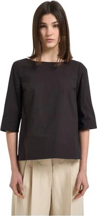 Liviana Conti Femme, Blouses et Chemises, Brun, Taille: 40 FR Blouse &agrave; col rond
