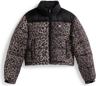 Tommy Jeans Steppjacke TJW CROPPED LEOPARD PUFFER