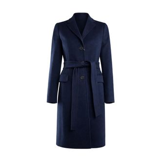 Loro Piana Femme, Manteaux, Bleu, Taille: 36 FR Manteau Long Tessuto